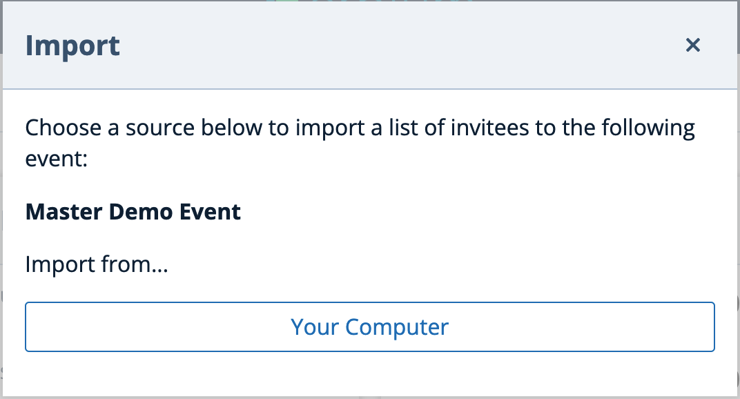 Importing a List of Invitees – Erbium