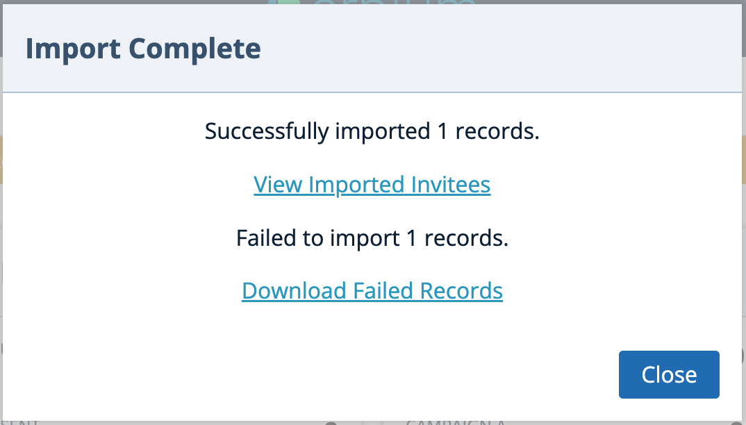 Importing a List of Invitees – Erbium