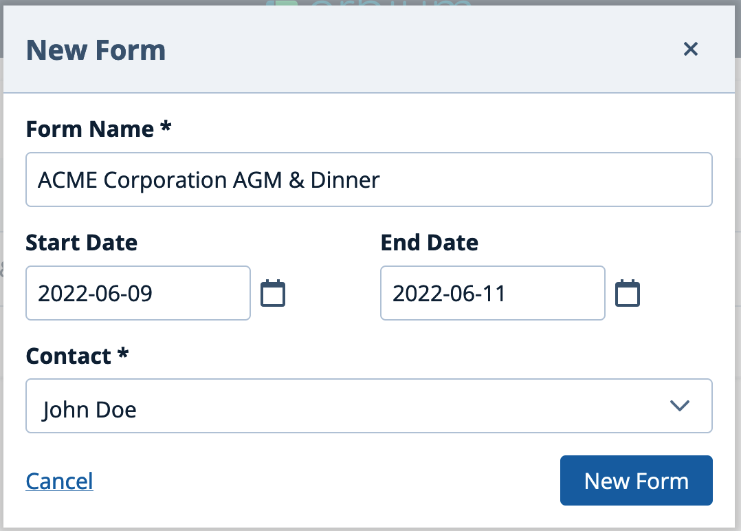 Creating your first form – Erbium