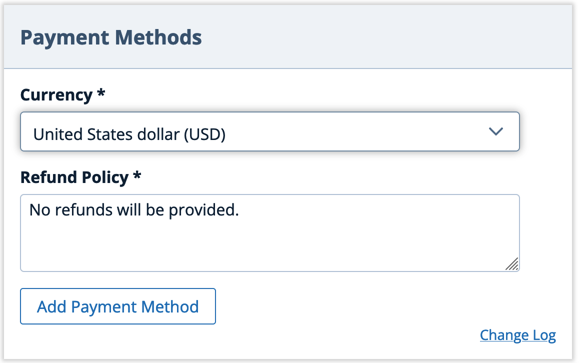 How to define 'Payment Methods' – Erbium